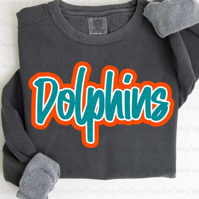 Dolphins Mascot PNG, Team Dolphins PNG, School Spirit Script Design ...