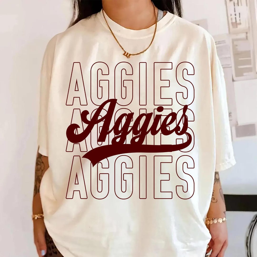 Aggies PNG, Aggies Mascot Script PNG, School Spirit Aggies Shirt Design ...