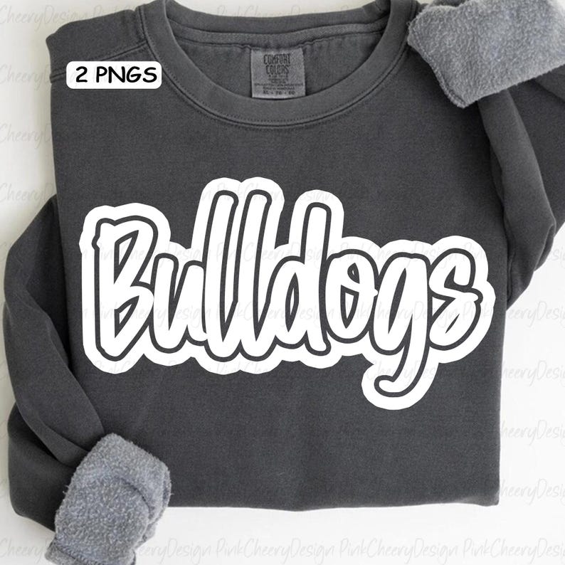Bulldogs Mascot PNG, School Spirit Bulldogs Script Logo, Team Mascot ...