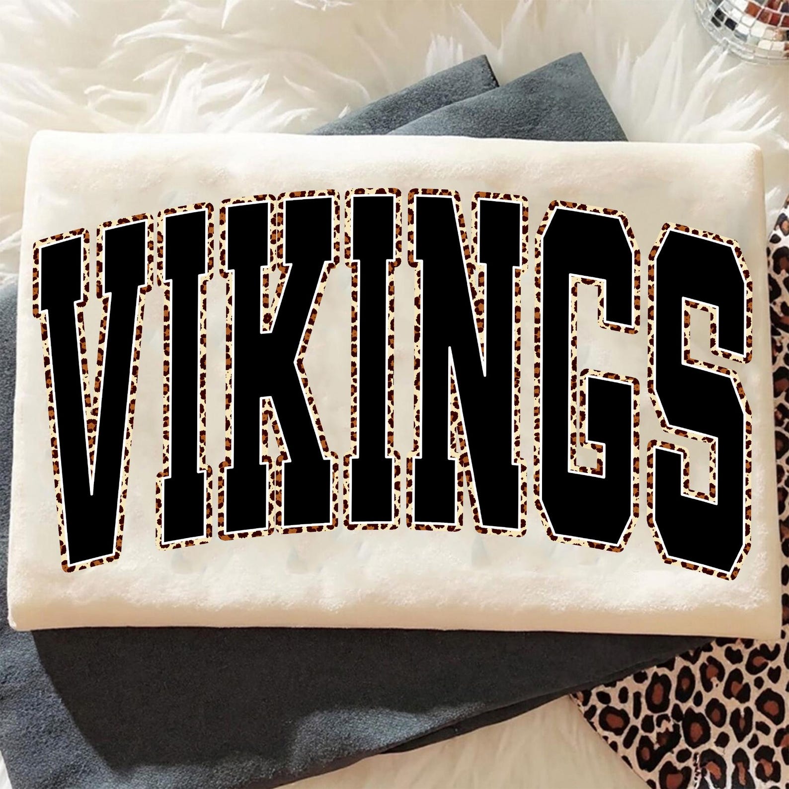 Custom Mascot Name PNG, Varsity Leopard Print Letters, School Spirit ...