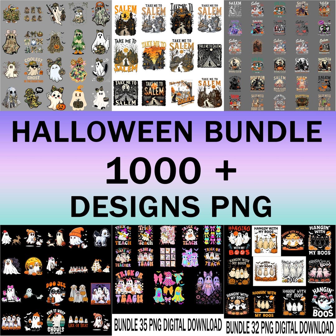 Halloween Mega Pack, Ghost Png Art, Pumpkin Png Files, Fall Clipart ...