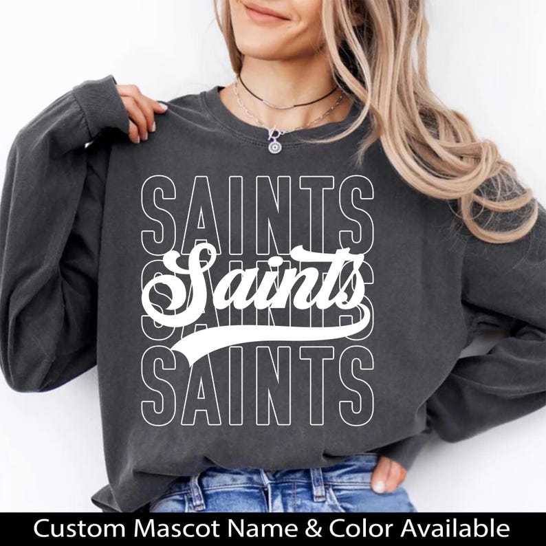 Saints PNG, Saints Mascot Script PNG, School Spirit Saints Shirt Design ...