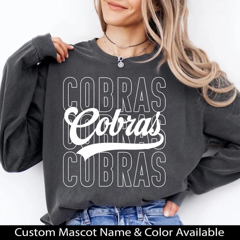 Cobras PNG, Cobras Mascot Script PNG, School Spirit Cobras Shirt Design ...