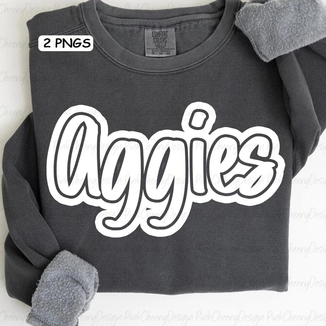 Aggies Mascot PNG, School Spirit Aggies Script Logo, Team Mascot Design ...