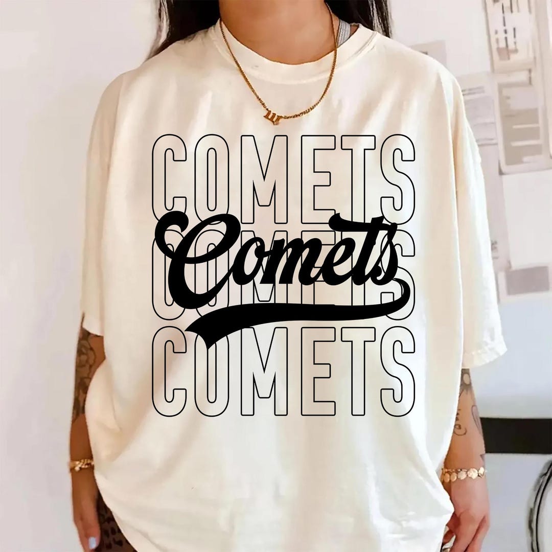 Comets PNG, Comets Mascot Script PNG, School Spirit Comets Shirt Design ...