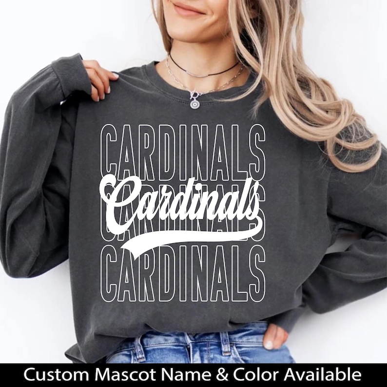 Cardinals PNG, Cardinals Mascot Script PNG, School Spirit Cardinals ...
