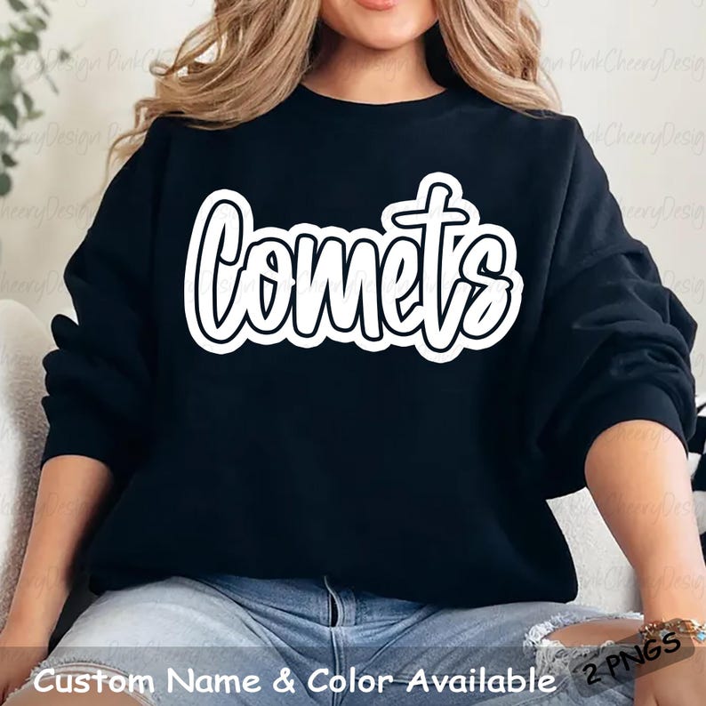 Comets Mascot PNG, Team Comets PNG, School Spirit Script Design, Game ...