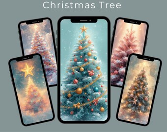 Christmas Tree Wallpaper for Phone - Etsy