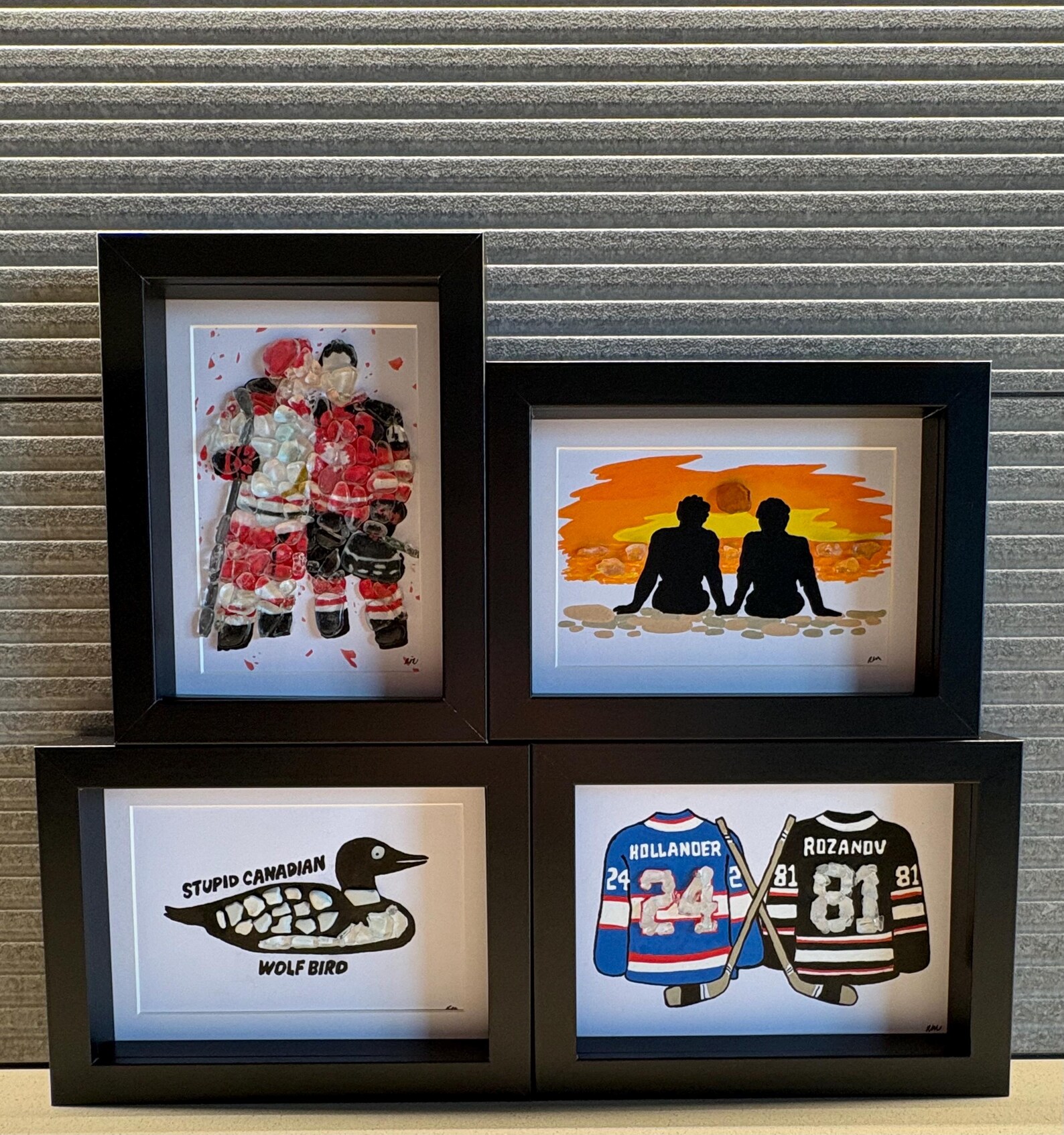 Heated Rivalry Sea Glass Art | Golden Hour Hockey Romance - Etsy Canada