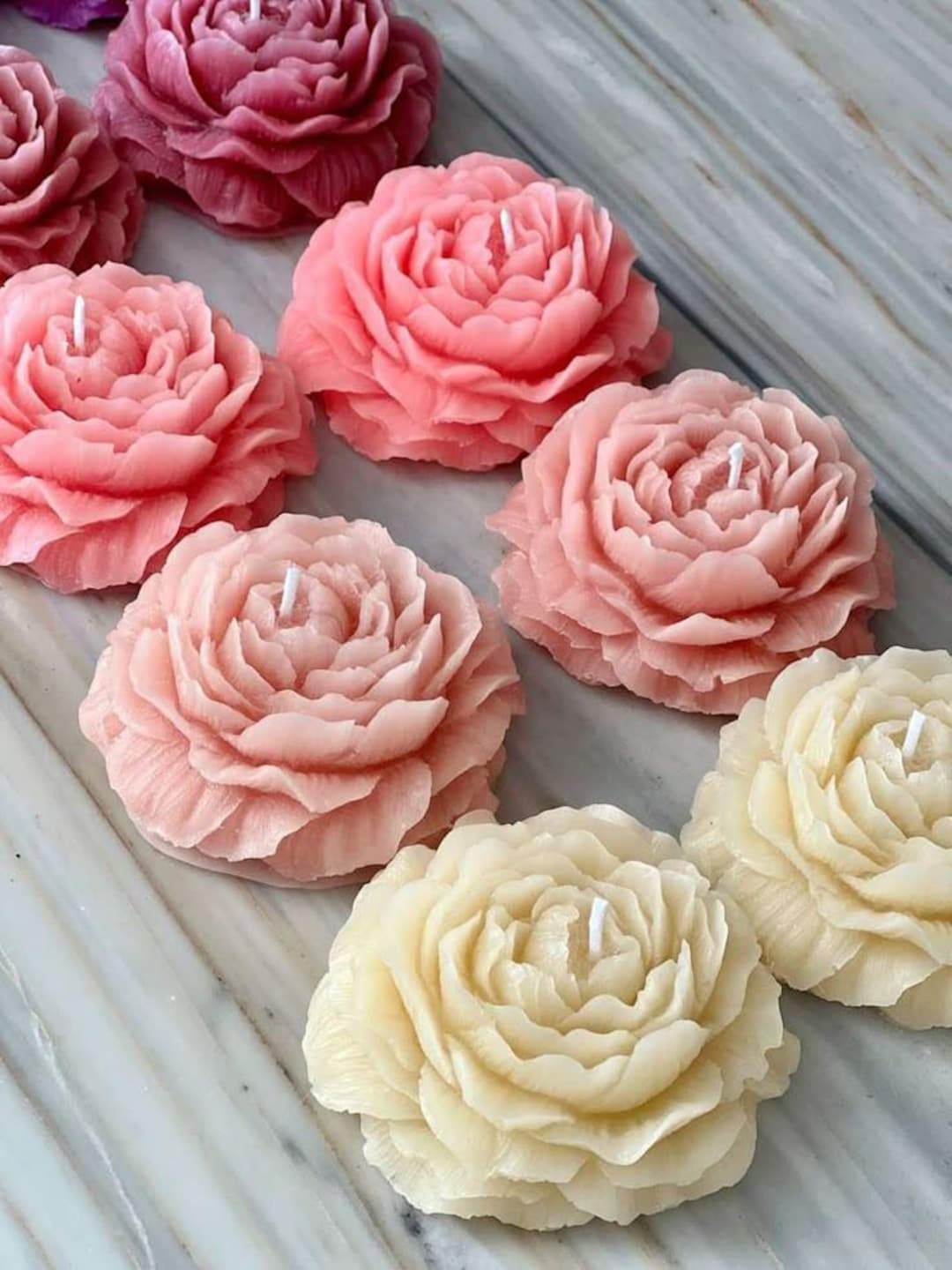Scented Rose Candle – Elegant Flower Shaped Candle - Etsy
