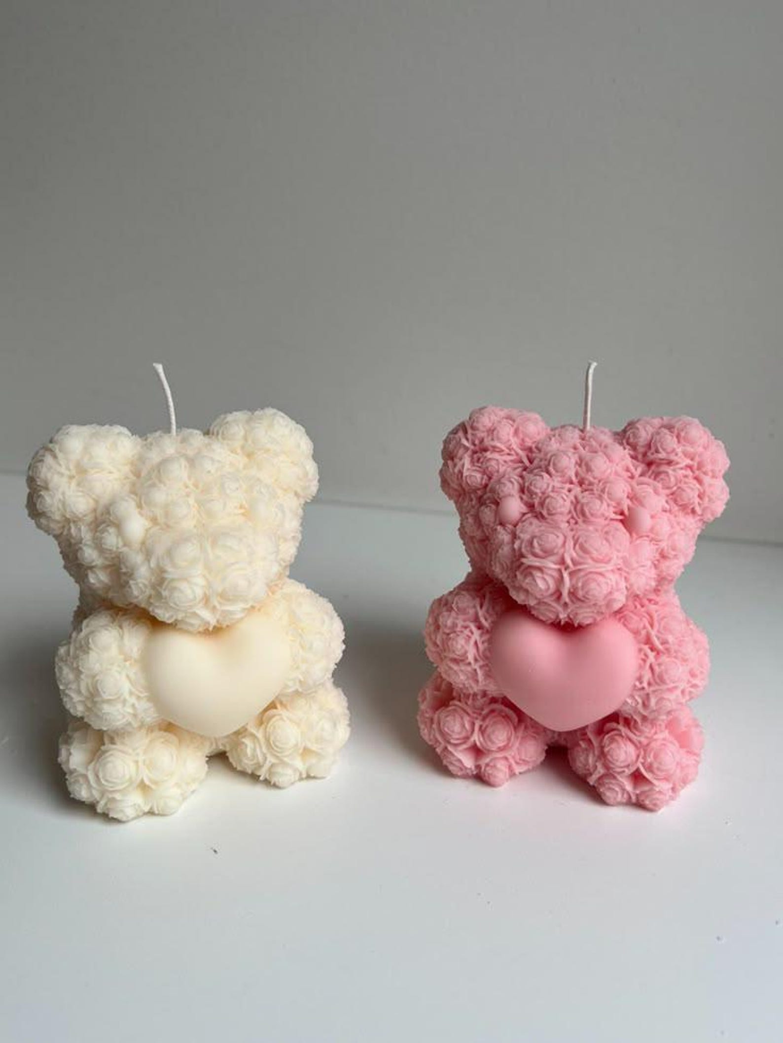 Scented Teddy Bear Soy Candle With Heart – Handmade Home Decor - Etsy