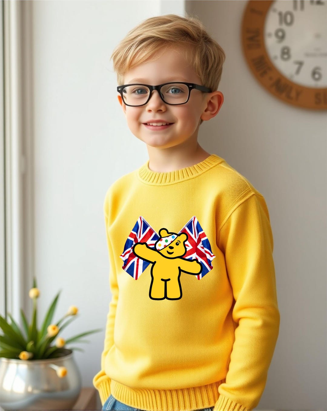 Together We Can Union Jack Flag Bear Greetings Pudsey Sweatshirt ...