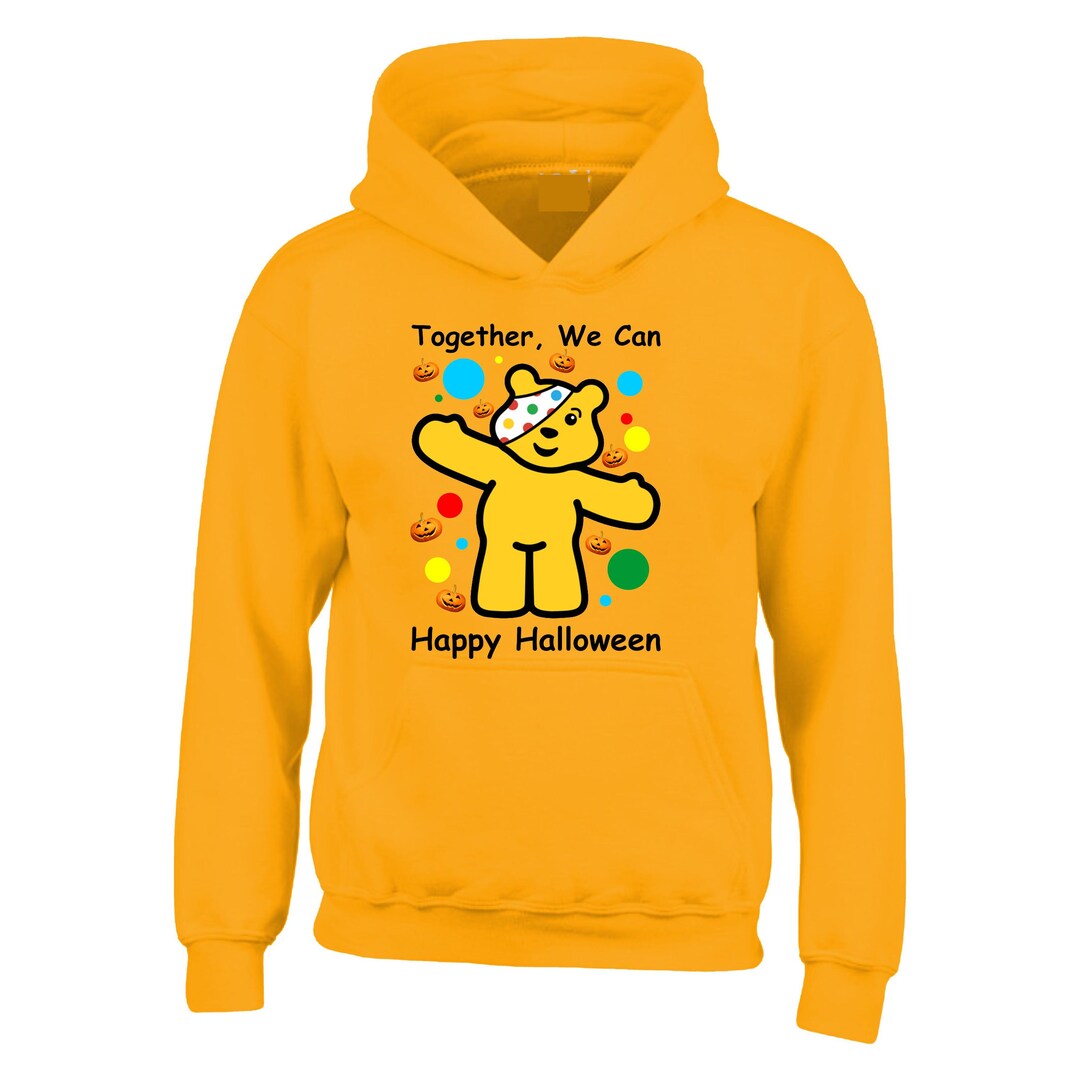 Children in Need Pudsey Cute Bandana Bear Halloween Hoodie, Fundraising ...