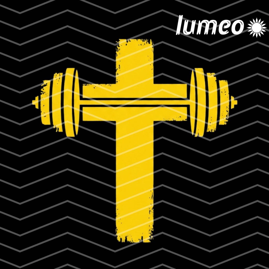 Faith Over Fear Barbell Cross PNG Dumbbell Cross Png Faith Fitness ...