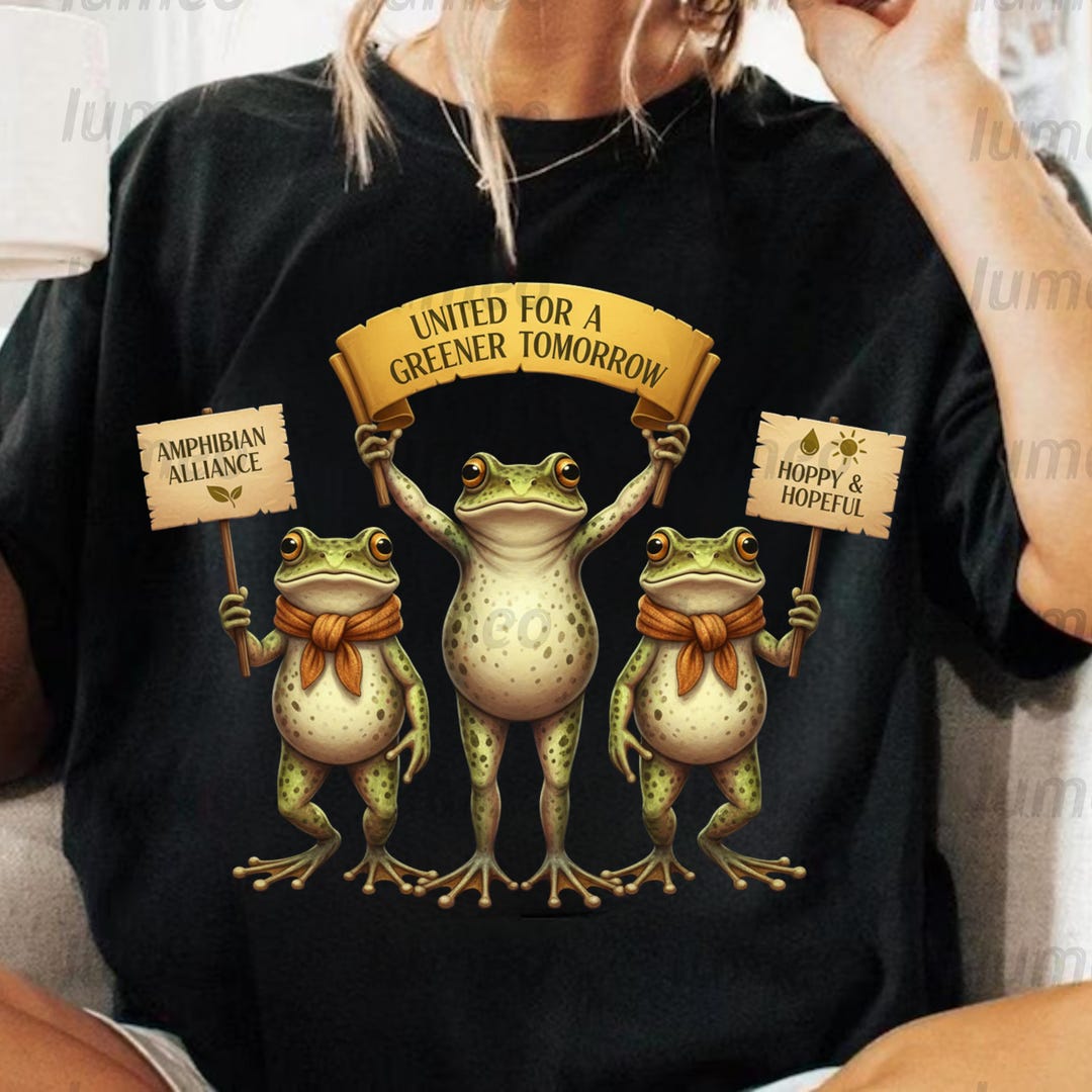 Portland Frog Brigade Oregon Frogs Together Funny Strong T-shirt ...
