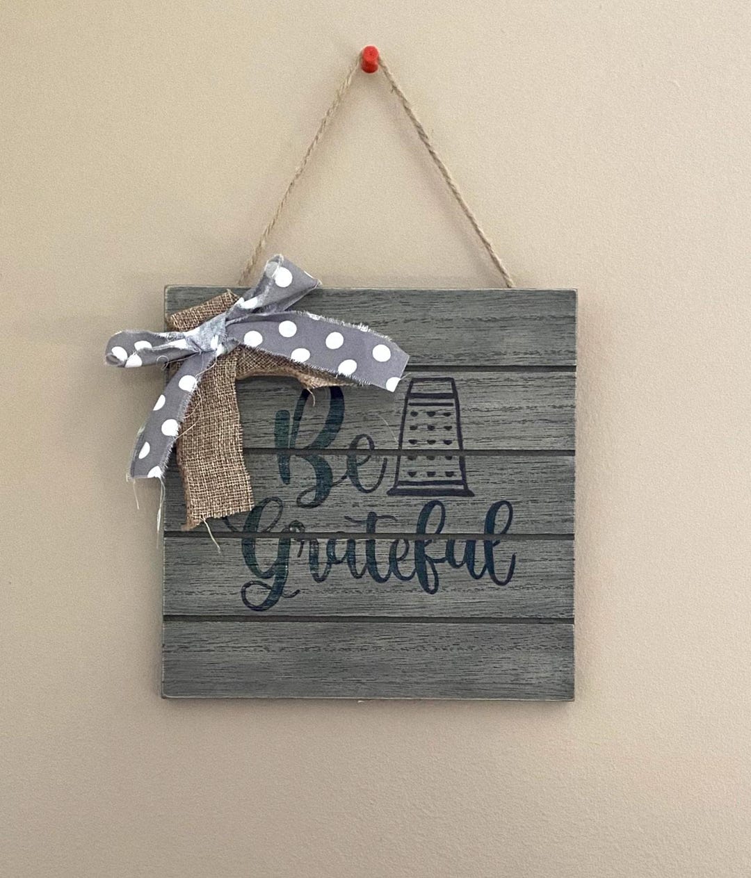 Be Grateful Rustic Kitchen Wall Decor - Etsy
