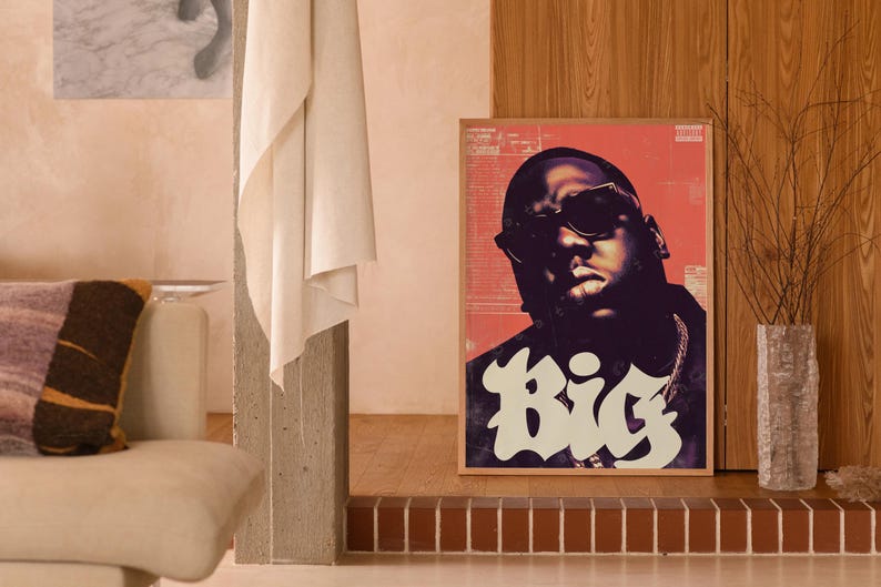 Notorious BIG Poster | Biggie Smalls Wall Art | 90s Hip Hop Legend ...