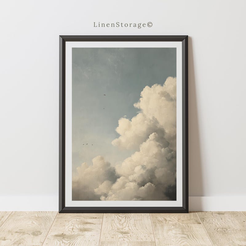 Vintage Cloud Print File - Etsy