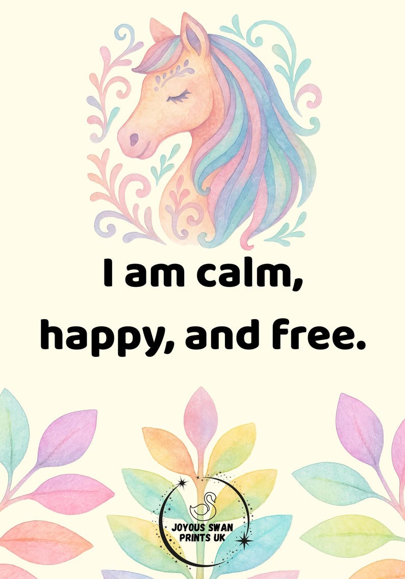 Printable Affirmation Cards for Kids | Sparkle Thoughts - Unicorn ...