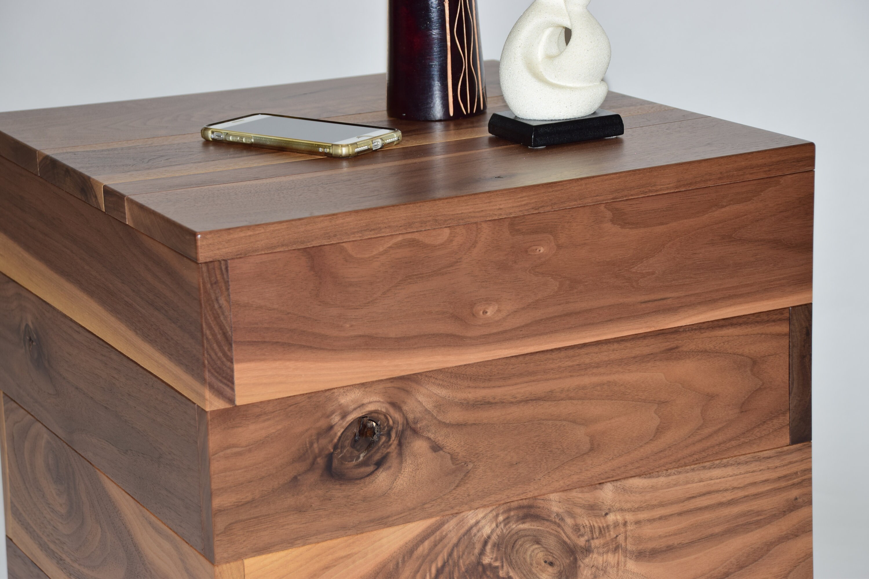 Rustic Walnut Cube/end Table/stand - Etsy