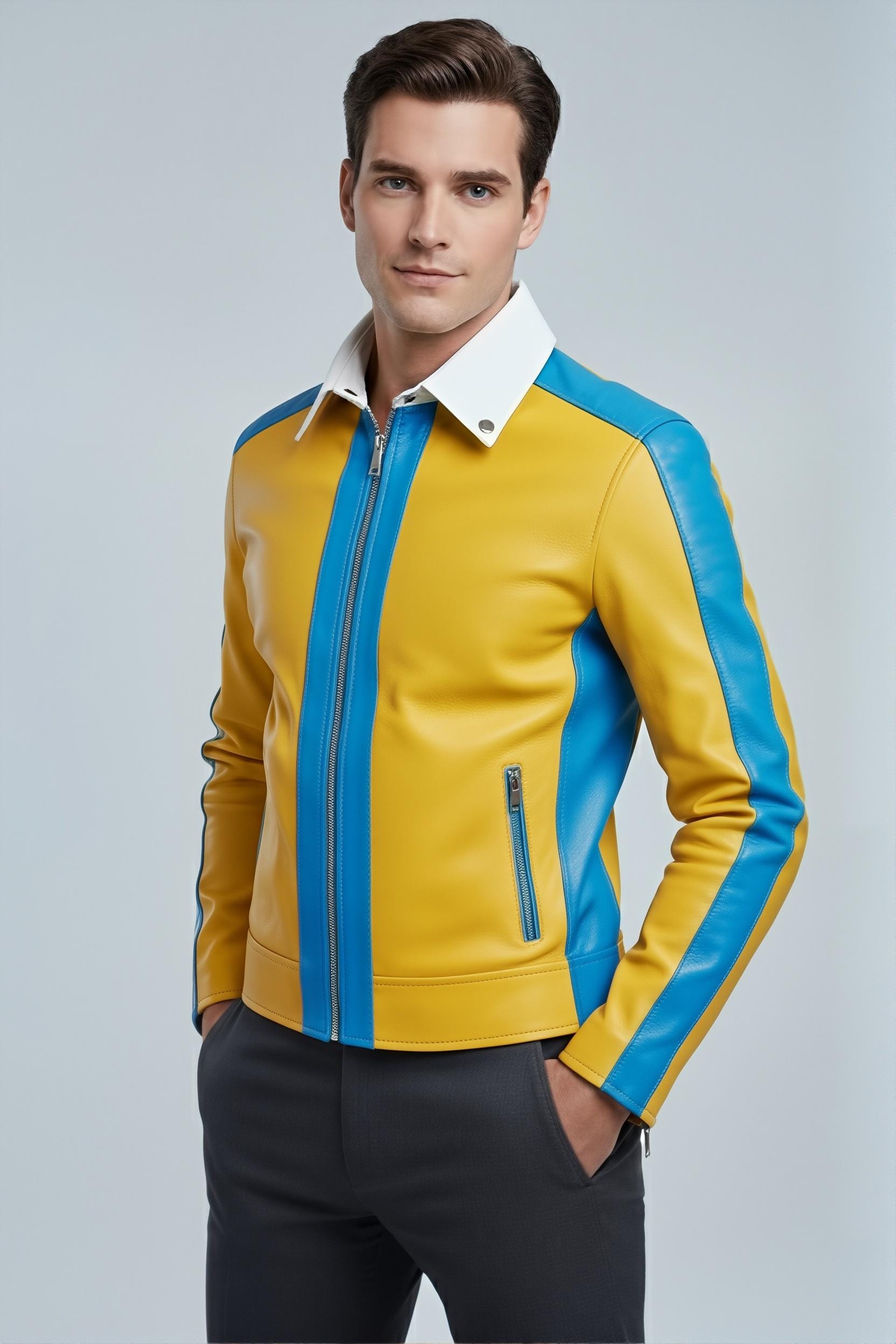 Dispatch Waterboy Inspired Leather Jacket, Herman Superhero Cosplay ...