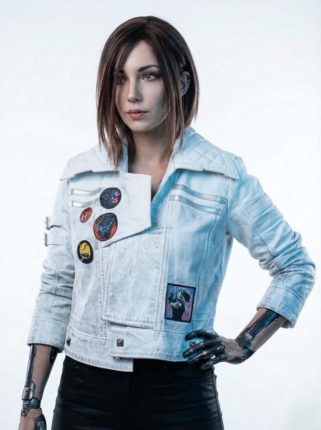 Songbird Inspired Cosplay Leather Jacket, Song so Mi Cyberpunk 2077 ...