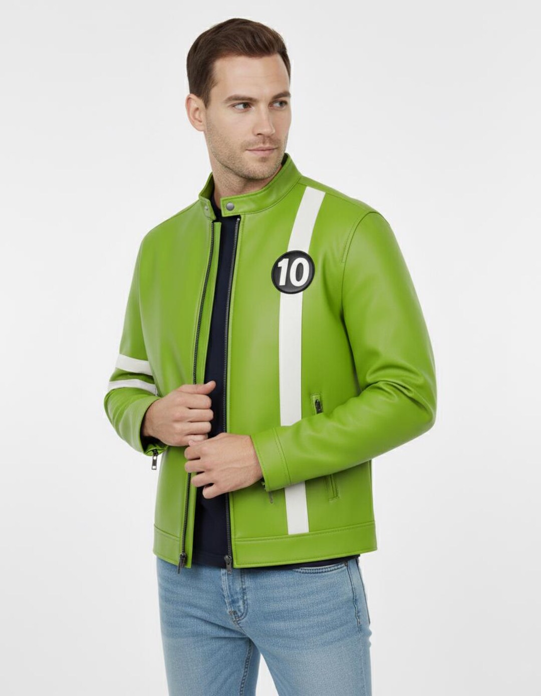 Ben 10 Alien Force Jacket, Ben Tennyson Leather Cosplay Jacket, Ryan ...