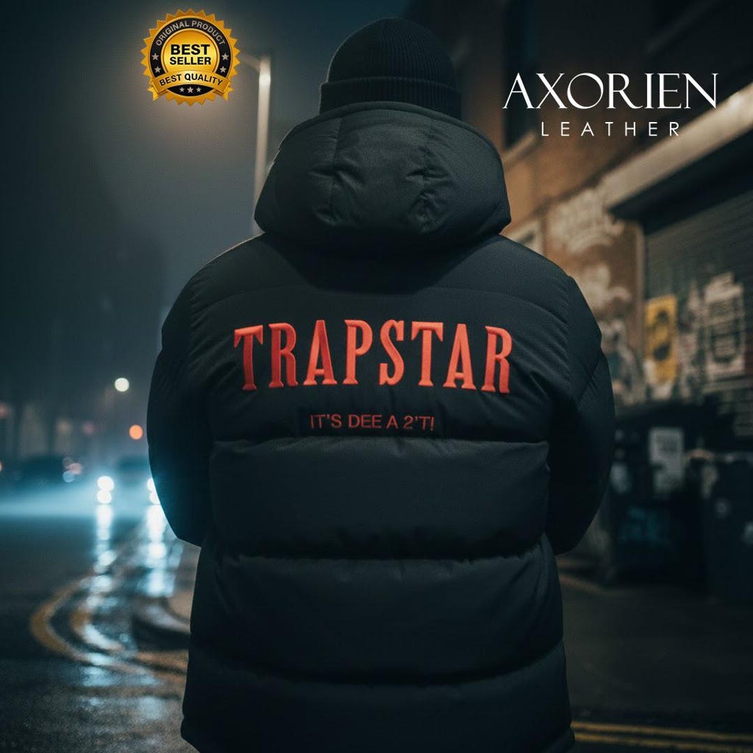 Trapstar Black Zip up Jacket Streetwear Puffer Jacket for Men & Women ...
