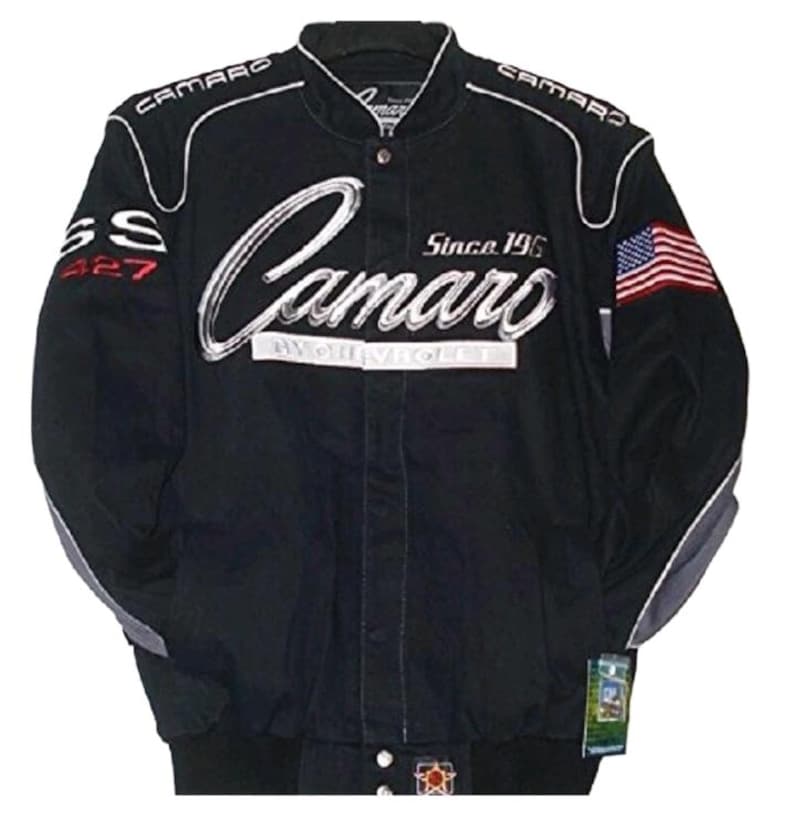 Jeff Hamilton Vintage NASCAR Camaro Leather Jacket – Classic Racing ...