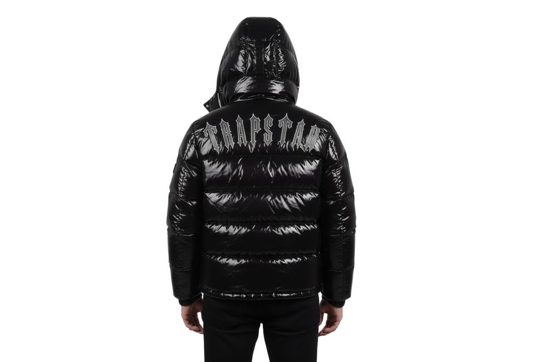 Trapstar Shiny Black Puffer Jacket – Detachable Hood Irongate Edition ...