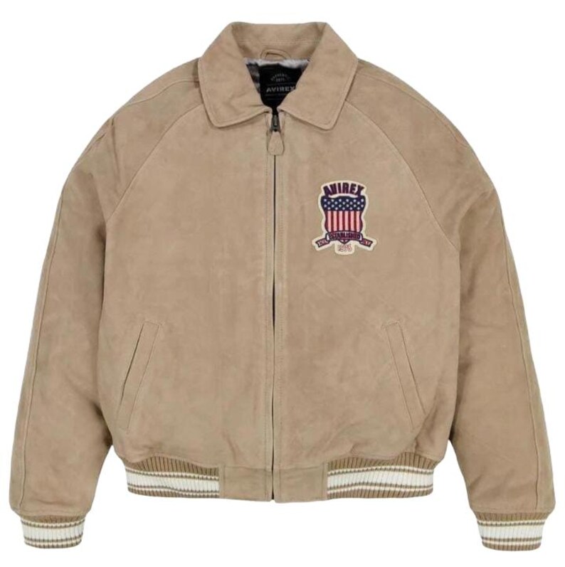 Avirex Suede Bomber Jacket – Classic American Icon Leather Style for ...
