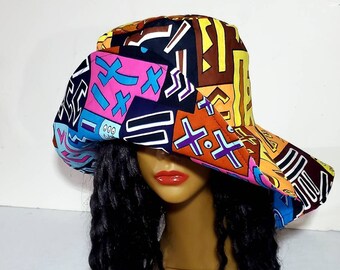 African Textile Sun Hat - Etsy