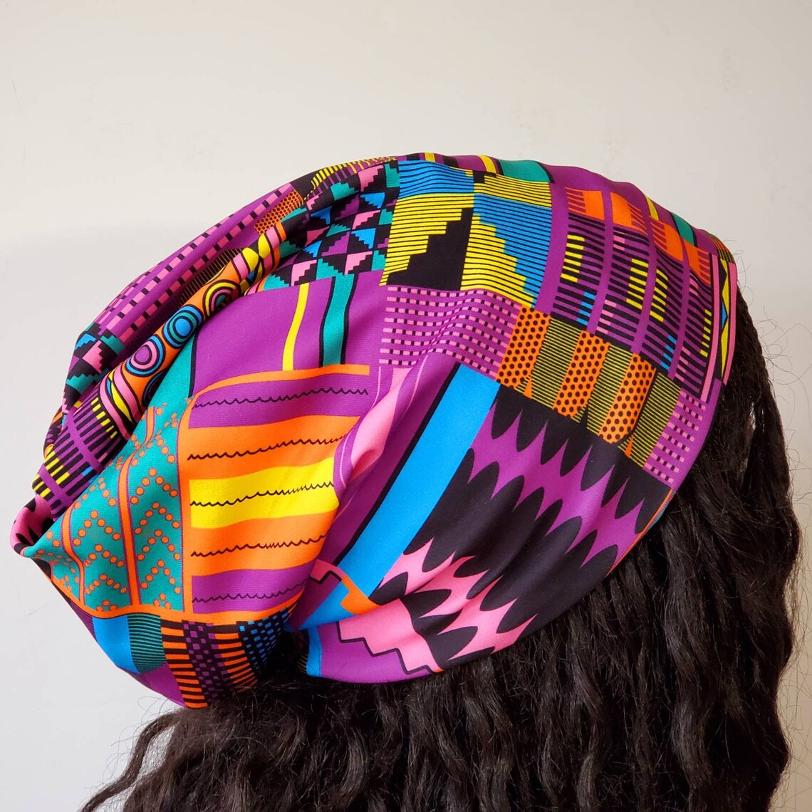 Beautiful African Print Versatile Beanie Hat Pink Kente popular ...