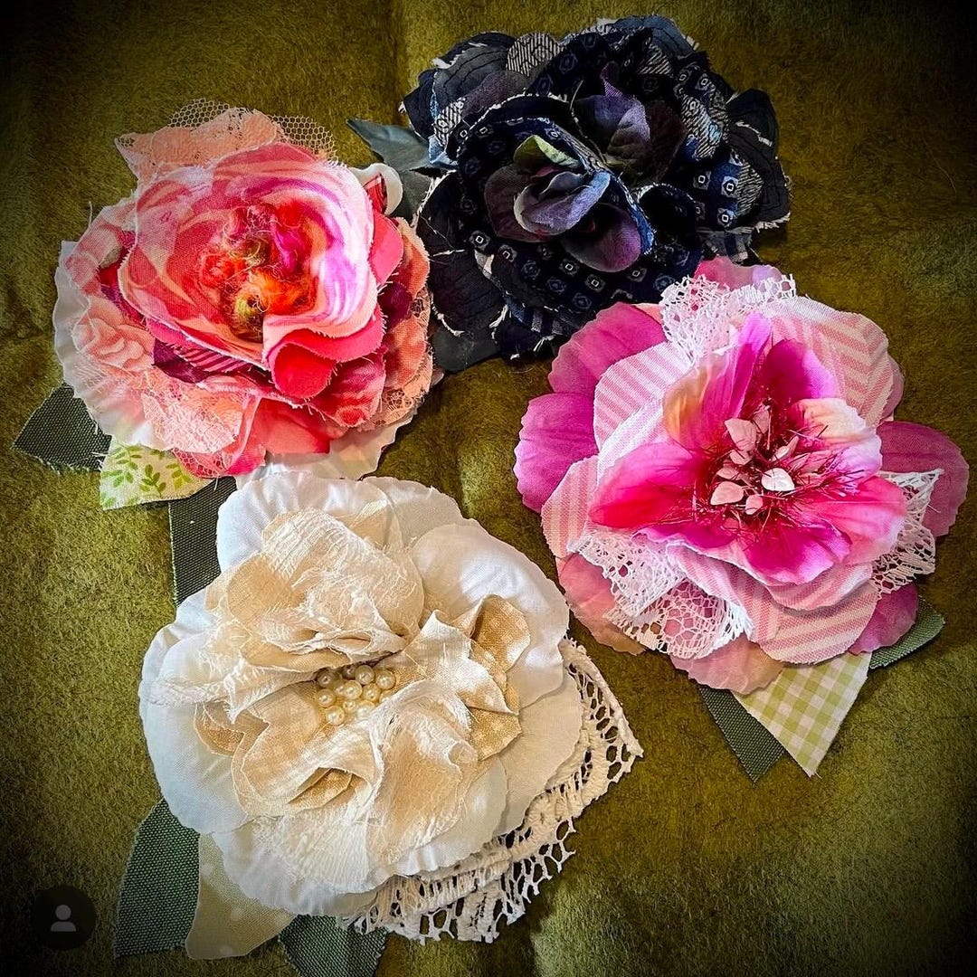 Custom Keepsake Fabric Flowers, Memory Fabric Flowers, Baby Clothes ...