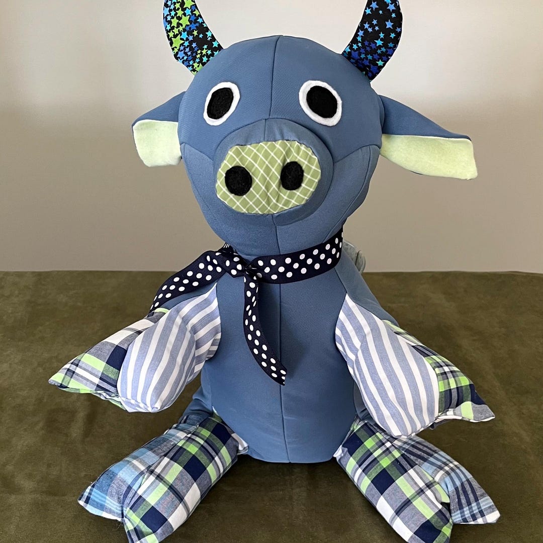 Keepsake Stuffed Cow, Keepsake Animal, Custom Order Memory Cow, Baby ...