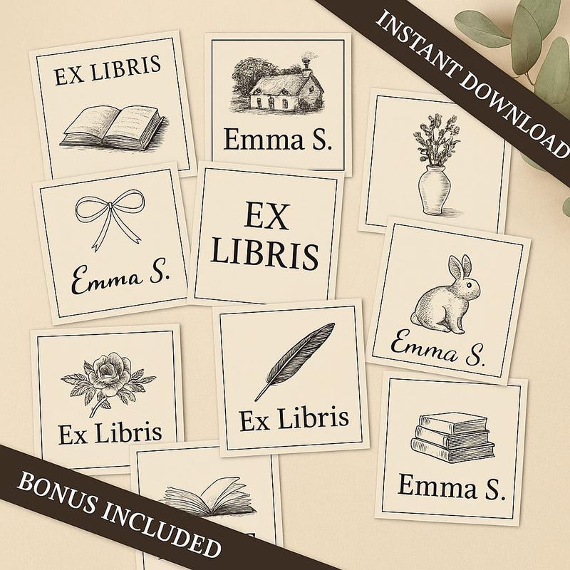 Printable Bookplates - Etsy