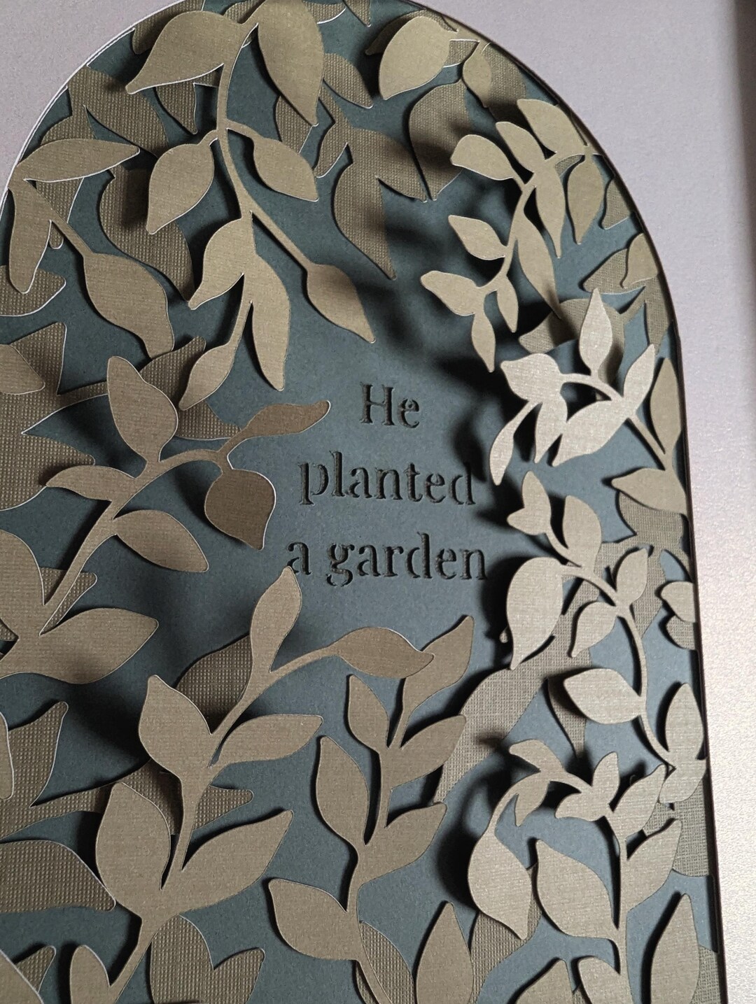 Layered Papercut Garden SVG, Christian Wall Art, Botanical Cut File for ...