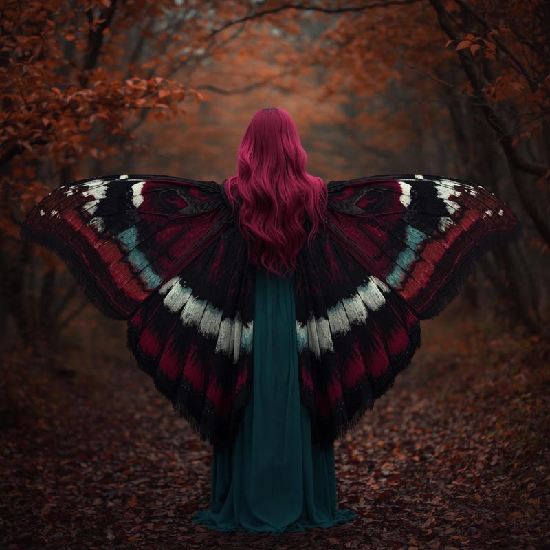 Red and Black Moth Wings - Etsy