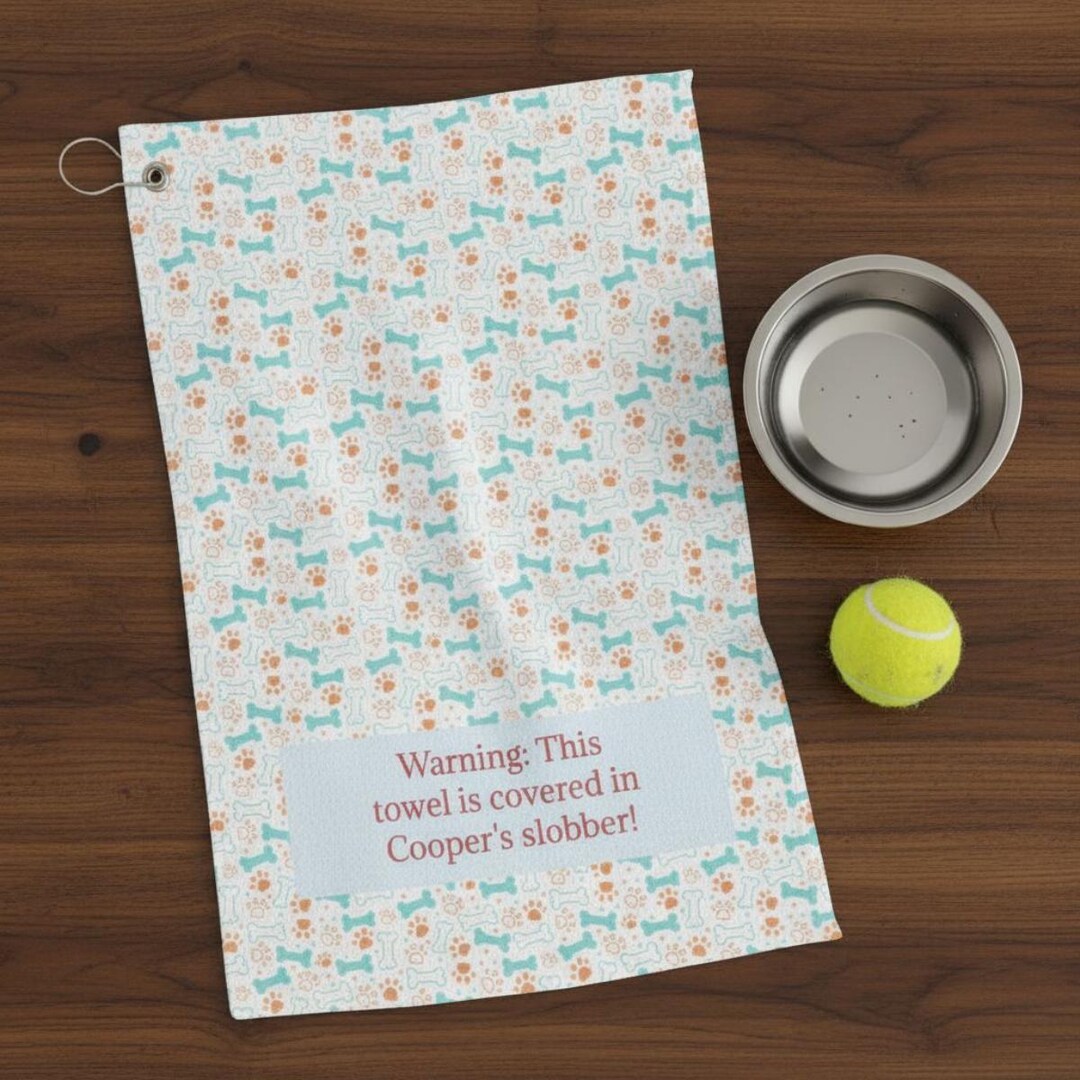 Personalized Dog Slobber Golf Towel for Pet Drool - Etsy