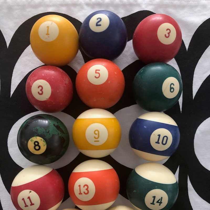 Vintage Pool Balls - Etsy