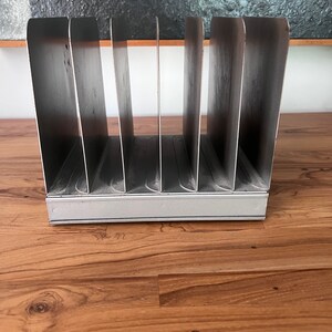 LIT-NING Vertical File Vintage Industrial Metal 6 Slotted File Record ...