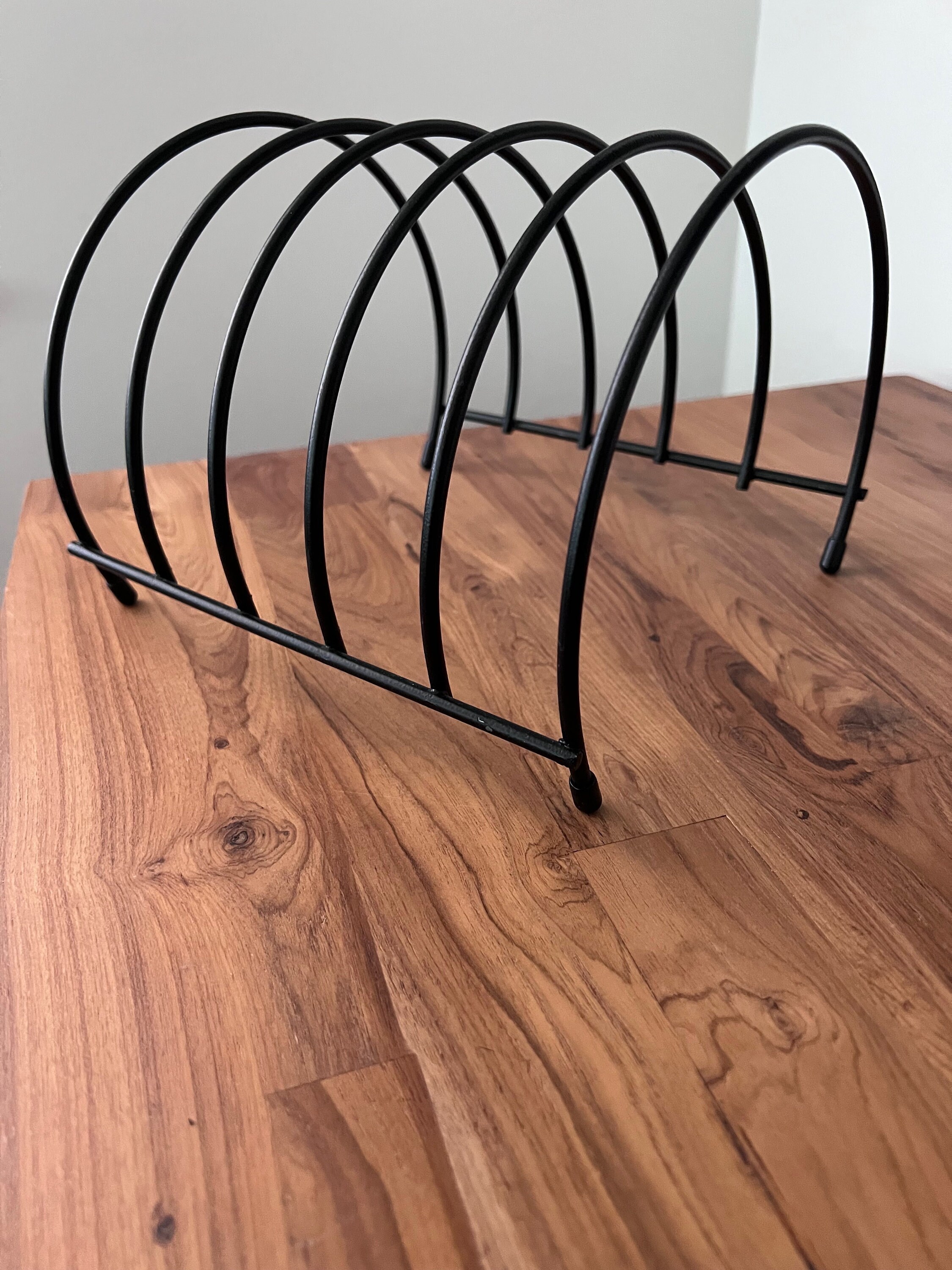 Mid Century Arched Black Wire Record Rack - Etsy