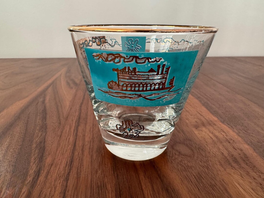 Mid Century LIBBEY Southern Comfort Steamboat Tapered Cocktail ...