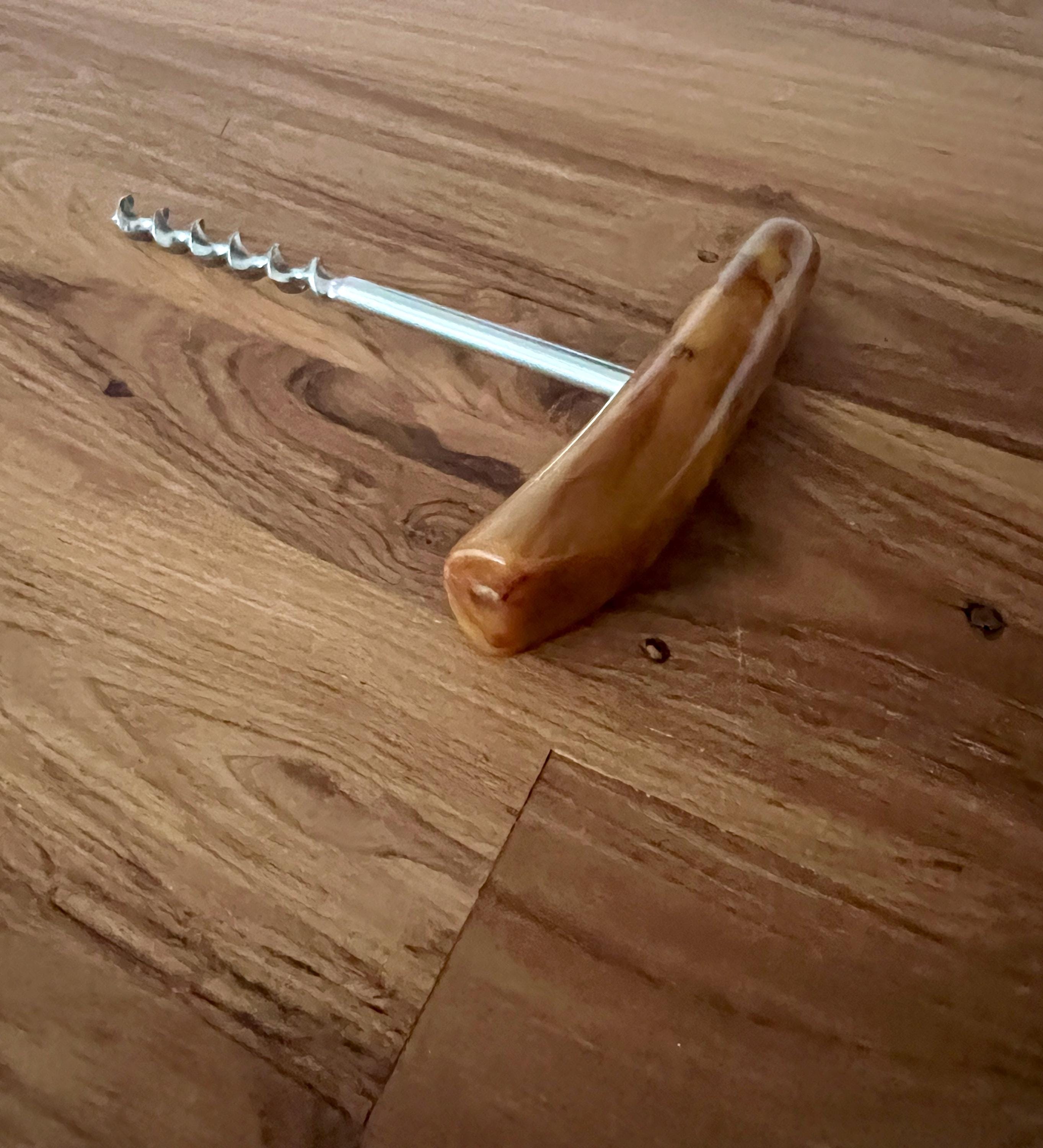 Vintage Bakelite Handle CORKSCREW Faux Horn Barware Tool Bottle Opener ...