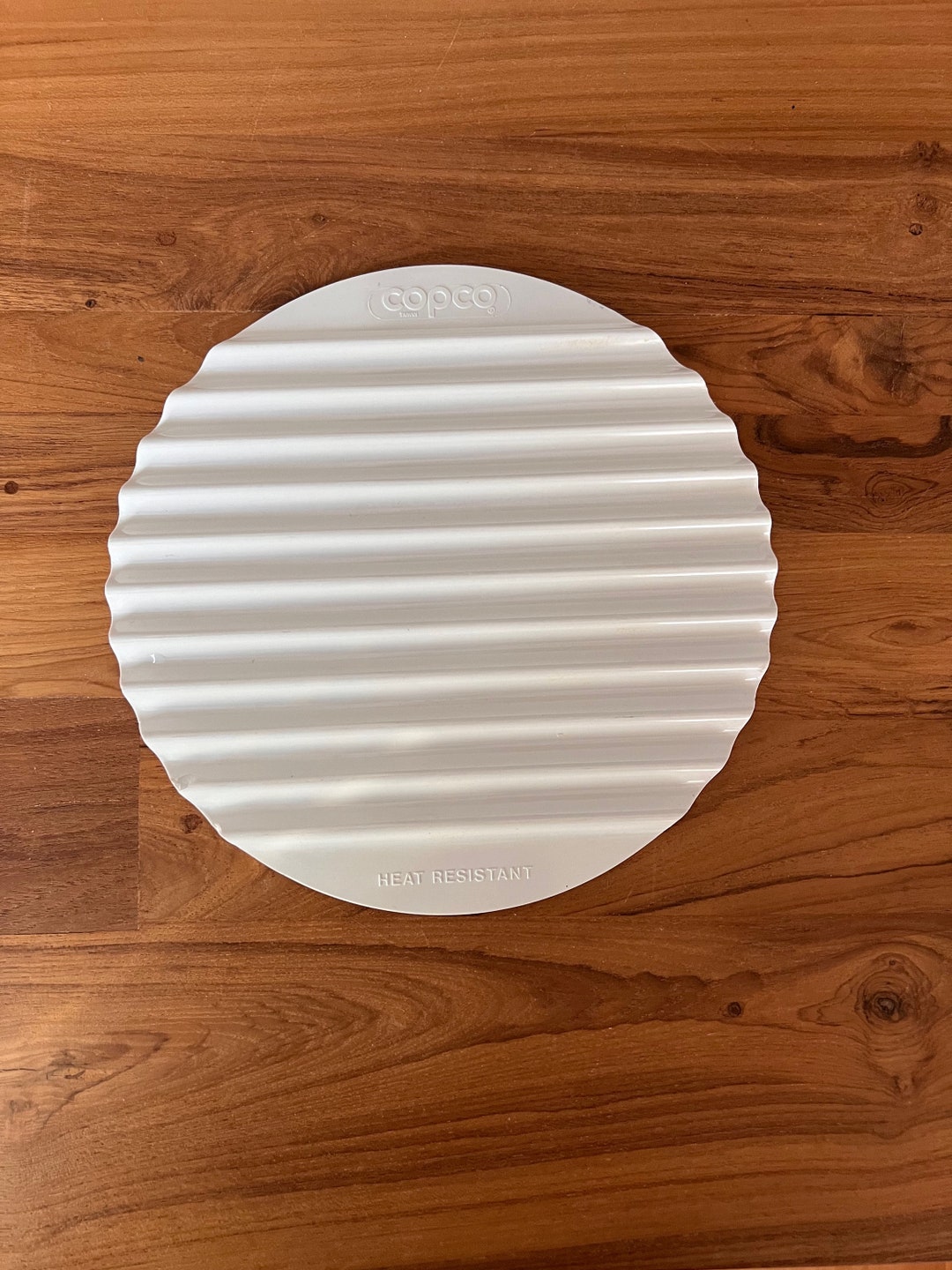 COPCO Vintage White Ribbed Melamine Heat Proof TRIVET - Etsy