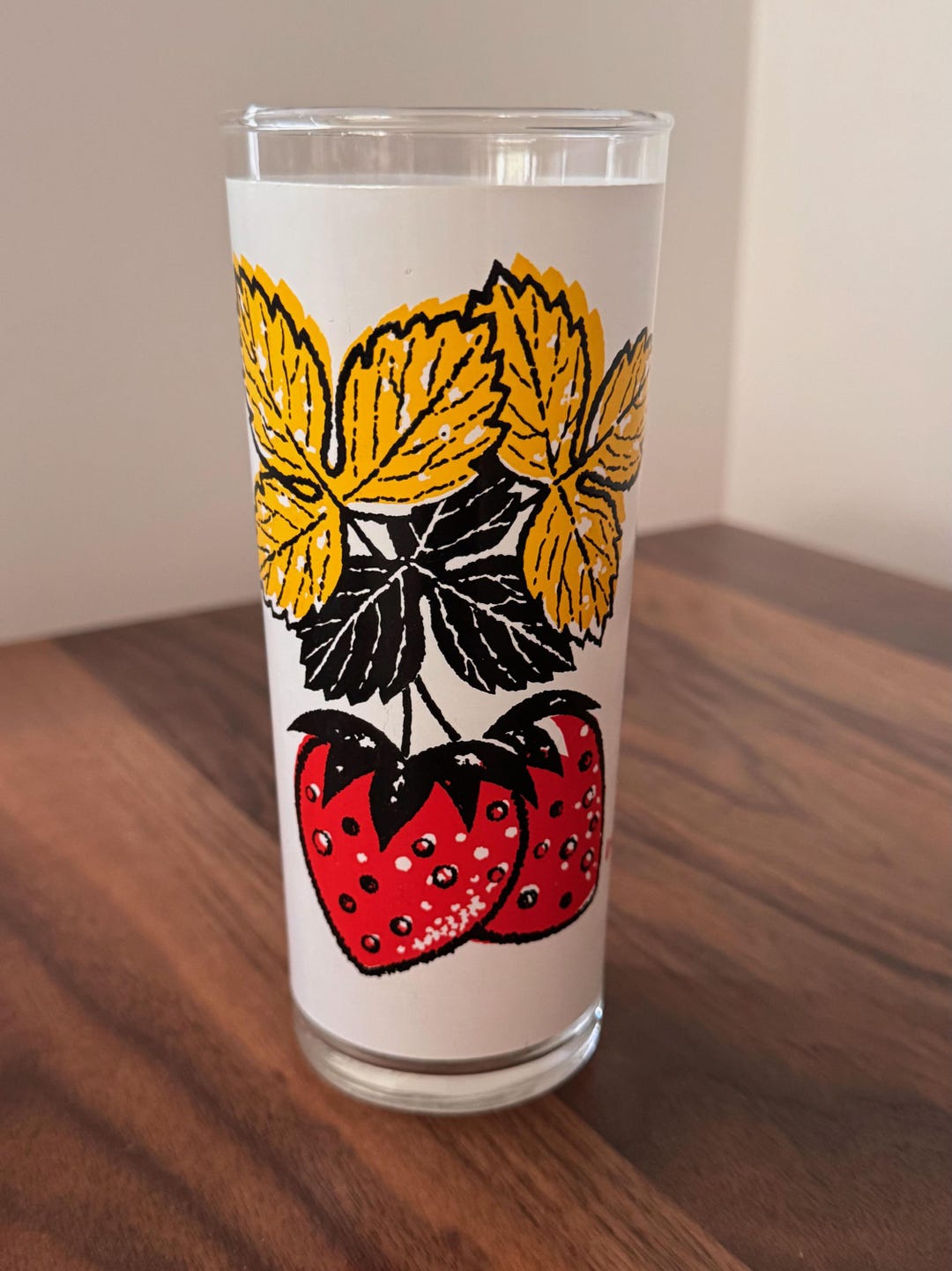 Vintage L. ELLIOTT Strawberry Tom Collins Barware Glass - Etsy