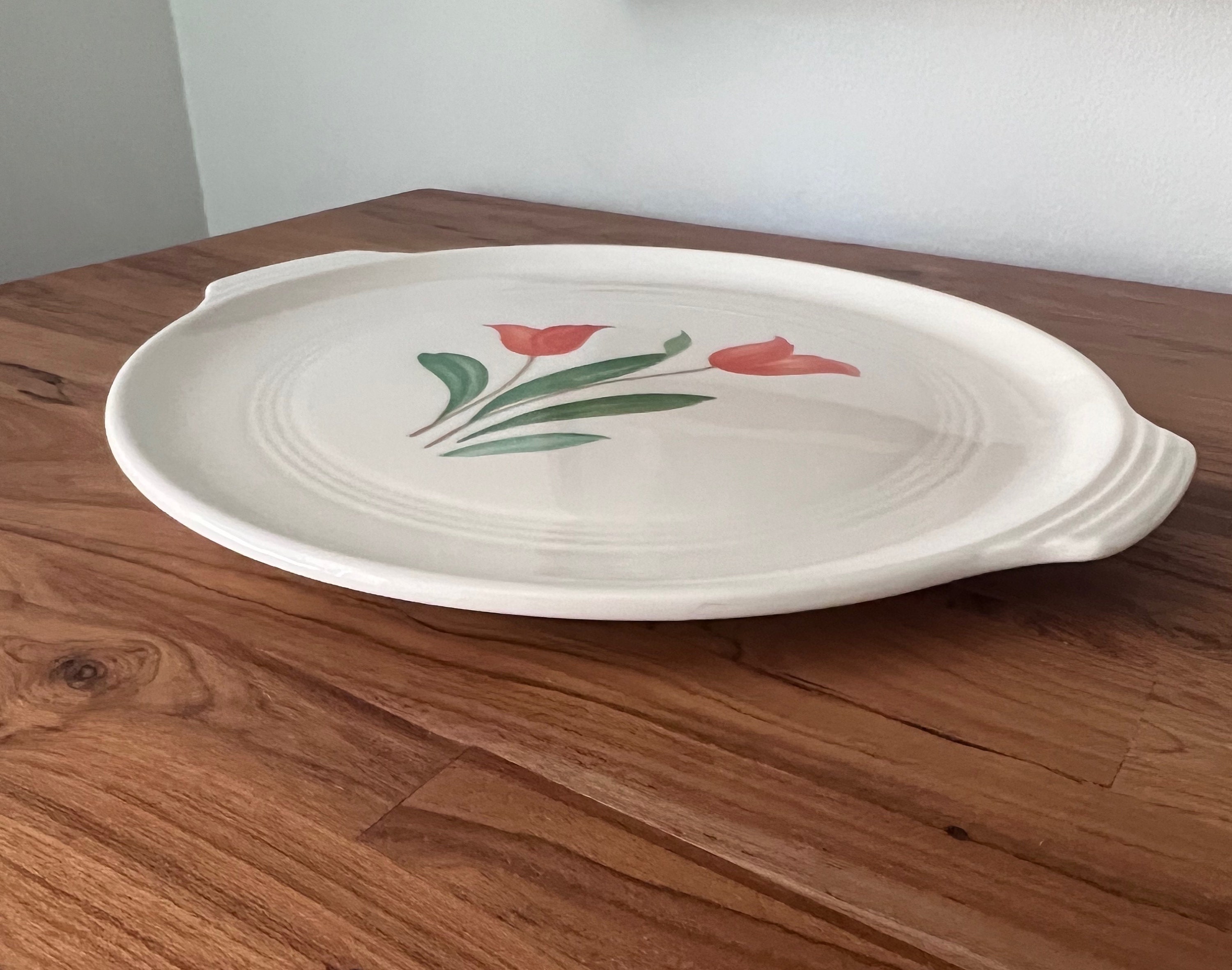 Art Deco KNOWLES UTILITY WARE Tulip Cake Plate 1940s Serving - Etsy