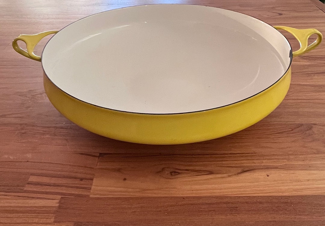Mid Century DANSK Yellow Enamelware Paella Købenstyle Pan Jens ...