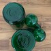 Pair of Vintage French Green Glass Bottles With Bubble Topper Lids - Etsy