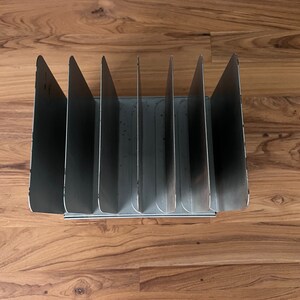 LIT-NING Vertical File Vintage Industrial Metal 6 Slotted File Record ...